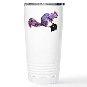 CafePress Purple Squirrel Stainless Steel Travel Mug 20 oz. Insulated Stainless Steel Coffee Tumbler