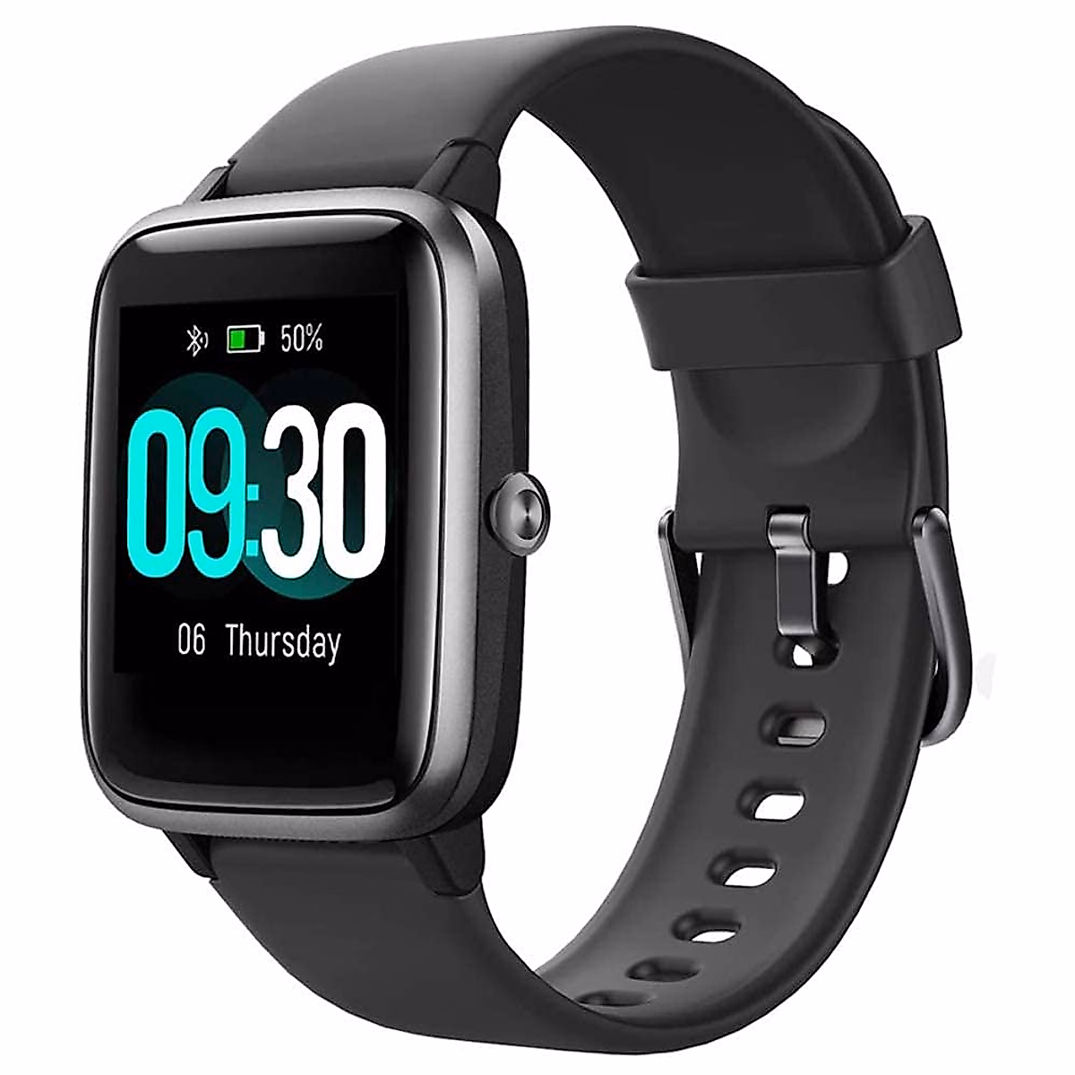 Smart Watch for Android/Samsung/iPhone, Activity Fitness Tracker with IP68 Waterproof for Men & Women, Smartwatch with 1.3" Full-Touch Color Screen, Heart Rate & Sleep Monitor, Black