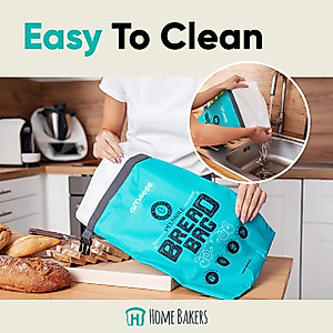 Ameeze Artisan Sourdough Starter Bundle: 24oz Wide Mouth Jar for 3 Loaves and Resusable Bread Bag