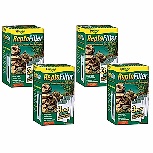 Tetra ReptoFilter Filter Cartridges, Medium, 12 Total Cartridges (4 Packs with 3 per Pack)