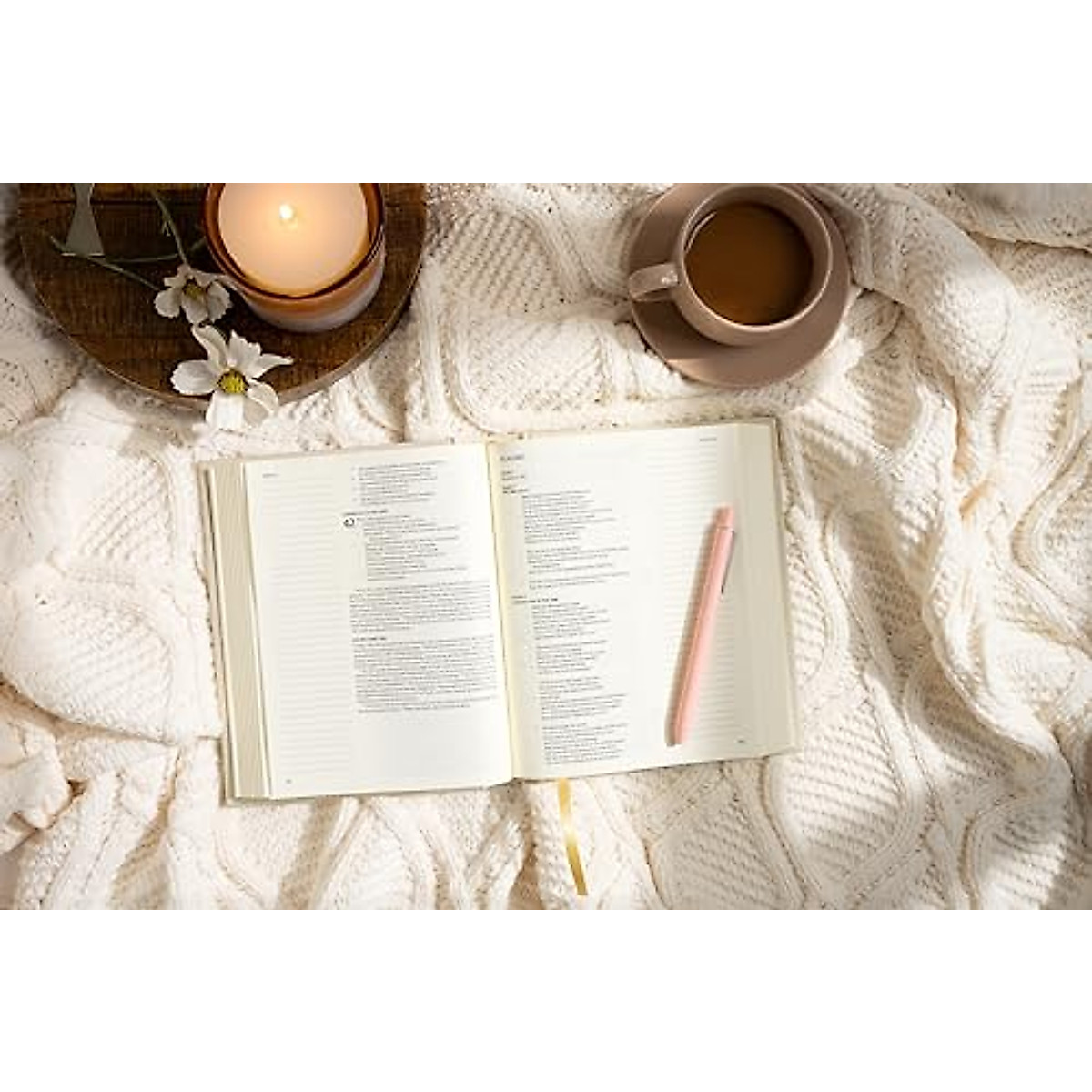 CSB Notetaking Bible, Floral Cloth Over Board, Black Letter, Wide Margins, Journaling Space, Single-Column, Reading Plan, Easy-to-Read Bible Serif Type