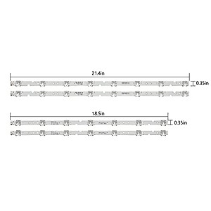 Qzanyee Life 4 Pcs Replacement Part LED Backlight Strips fit for TCL TV 55S421 55S423 55S425 55A460A 55P65US 55T4YP and Toshiba TV 55U3800C 55U3900C 55U5850C