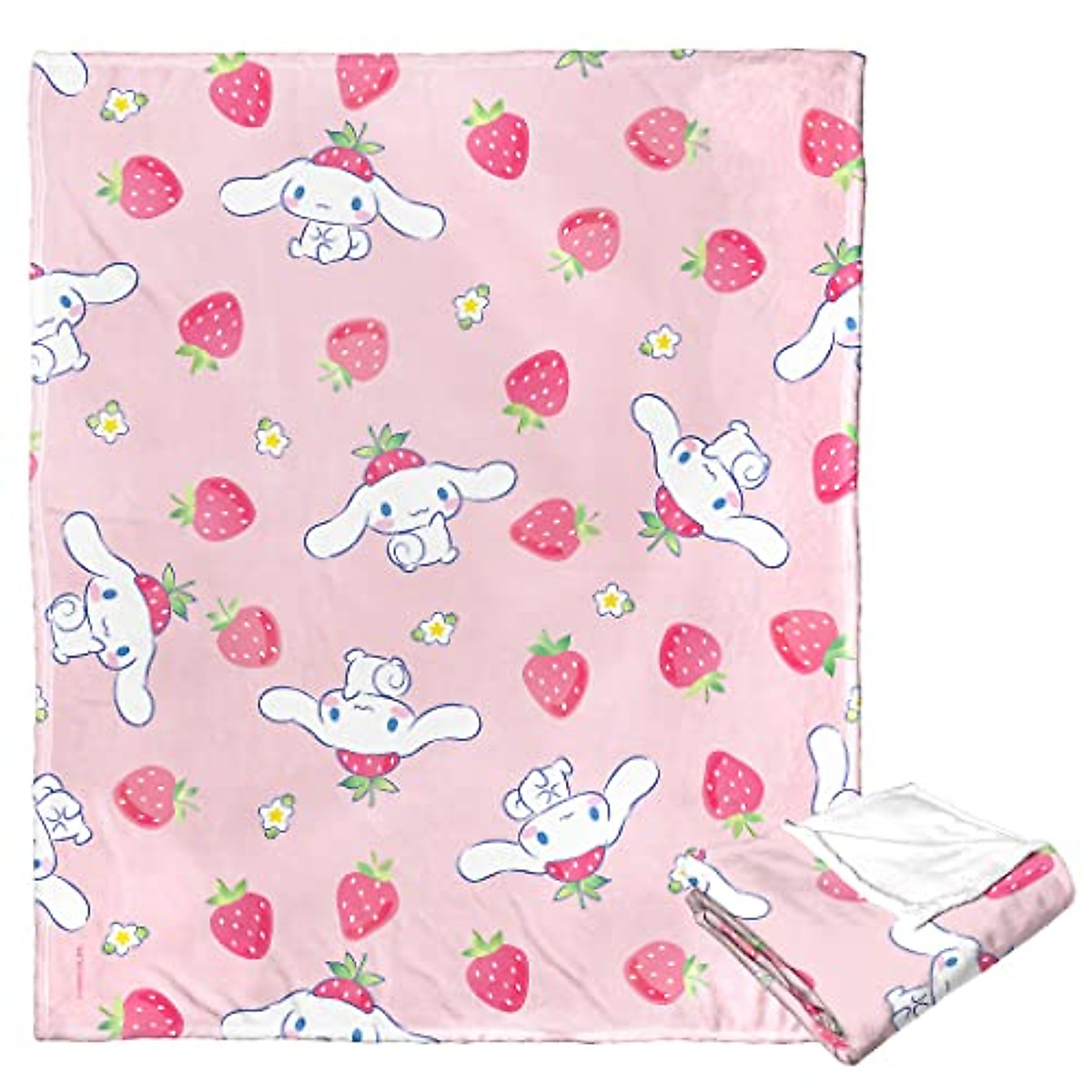 Northwest Sanrio Cinnamoroll Silk Touch Throw Blanket, 50" x 60", Berry Pattern