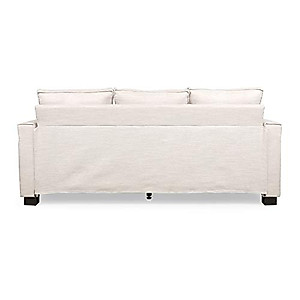 Christopher Knight Home Clarkdale 3 Seater Sofa, Beige + Dark Brown