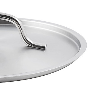 TrueCraftware- 80 qt. Stainless Steel Stock Pot Lid 20-3/8" Diameter x 5/8" Thickness- Heavy Duty Stock Pot Cover Stew Pot Simmering Pot Soup Pot Lid for Soup Pasta Vegetable Oven Safe & NSF Certified