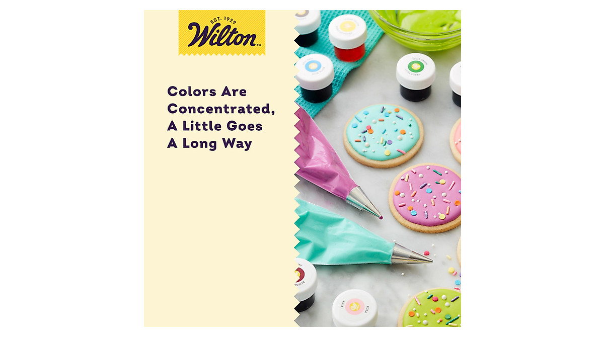 Wilton Icing Colors 12-Pc Gel Food Coloring Set - Vibrant Baking