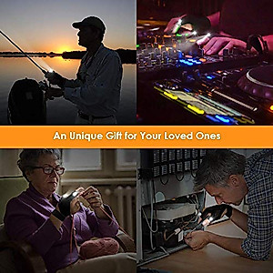 Tool Gifts for Men-LED Flashlight Gloves Gifts for Men, Stocking Stuffers and Stocking Stuffers Tool Gifts for Men - Magnetic Tool Pickup,Telescoping Magnet, Gadget Tool for Women, Christmas Tool Gift