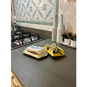 CERAMICHE D'ARTE PARRINI- Italian Ceramic Butter Dish Hand Painted Decorated Olives Made in ITALY Tuscan Art Pottery