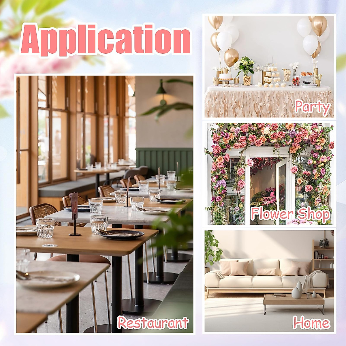 30 Pcs Round Floral Card Holder Metal Photo Memo Holder Wire Place Card Holder Craft Wire Clips Pick Stick Wire Clips for Birthday DIY Cake Topper Accessories Wedding Party (12 cm/4.7inch)