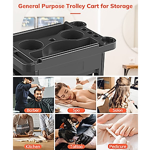 TASALON Budget Hair Styling Salon Trolley Cart with Wheels and 5 Drawers, Salon Rolling Cart for Extra Hairdresser Storage, Tool Free Rolling Salon Cart for Hair Stylist, Hairdresser, Beauty, Tattoo