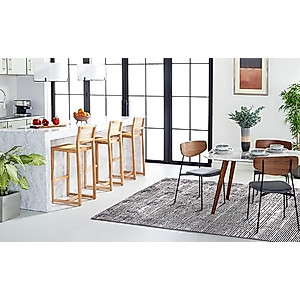 SAFAVIEH Lurex Collection Area Rug - 8' x 10', Black & Grey, Modern Abstract Design, Non-Shedding & Easy Care, Ideal for High Traffic Areas in Living Room, Bedroom (LUR188Z)