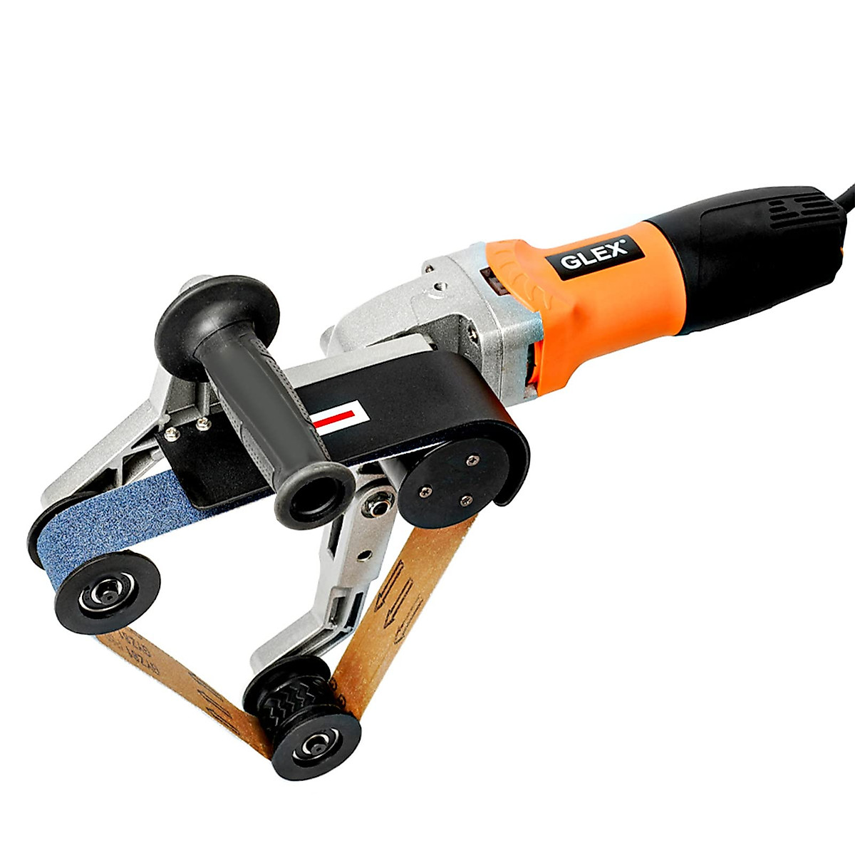 GLEX Metal Pipeline Polishing Machine, External Diameter Polisher, Stainless Steel Round Pipe Polisher, Steel Pipe Grinder, Round Tube Material Belt Sander, 110V 800W Aluminum Oxide Sanding