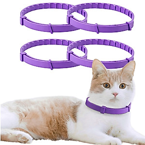 4 Pack Calming Collar for Cats and Kittens,Cat Pheromone Collars for Anxiety Efficient Relieve, Feline Calm Pheromones Collars Cats Stress Relief,Calming Collar for Peeing,Meowing,Fighting,Scratching