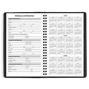 AT-A-GLANCE 2023 Weekly Planner, Hourly Appointment Book, 5" x 8", Small, 12 Months, Black (7007505)