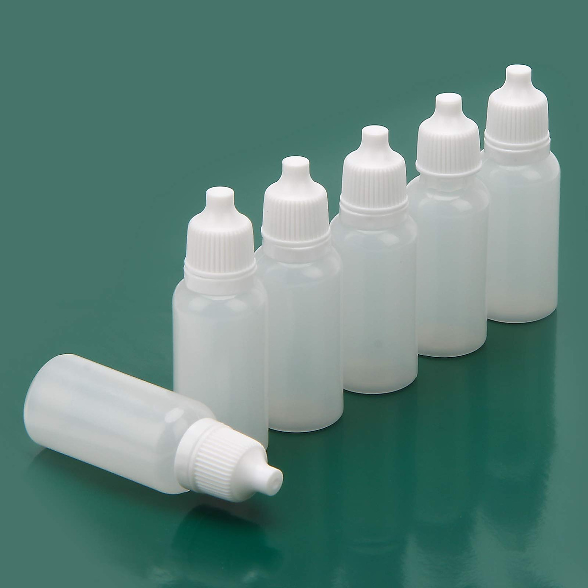 AHIER 50PCS Plastic Dropper Bottle, Eye Dropper Bottle, 15ML Empty Plastic Squeezable Eye Dropper bottle LDPE with Childproof Cap