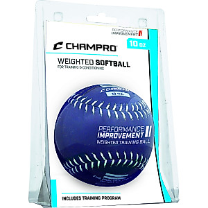 Champro Weighted Training Softballs - Leather Cover (10 oz.) (CSB7CS)