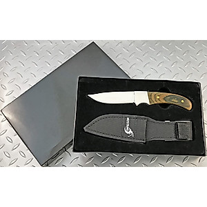 Fury Mustang Mirror Finished Razor Edge Blade Hunting Knife, 8-Inch