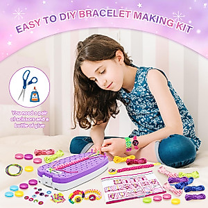 Dpai Friendship Bracelet Making Kit for Girls,DIY Arts and Crafts Toys,Jewelry String Maker Kit,The Best Birthday Gifts Ideas for Girls 6 7 8 9 10 11 12+ Years Old（Purple）