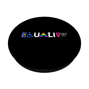 "EQUALITY" Equal Rights LGBTQ Ally Unity Pride Feminist PopSockets PopGrip: Swappable Grip for Phones & Tablets