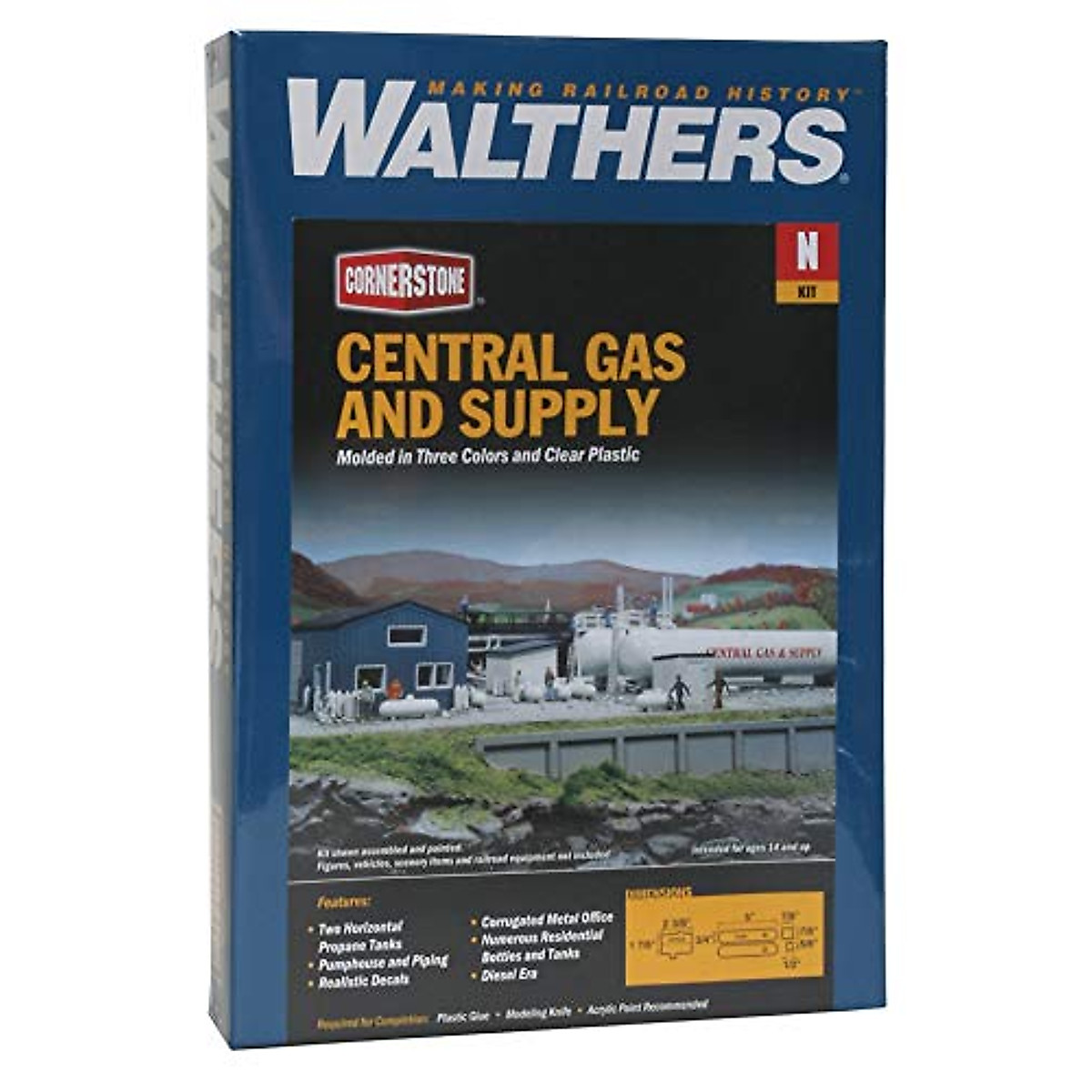 Walthers SceneMaster Central Gas & Supply - Kit Train Collectable Train