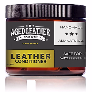 Beeswax Leather Conditioner Recommended by Pros for Genuine Leather, 6 OZ, Made in USA, All-Natural & Non-Toxic
