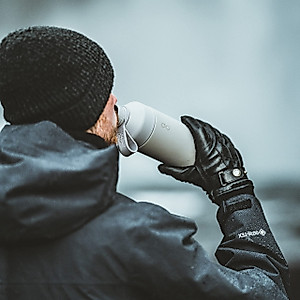 Ocean Bottle - Recycled Stainless Steel Drinks Reusable Water Bottle - Eco-Friendly & Reusable - Rock Grey - 34 oz