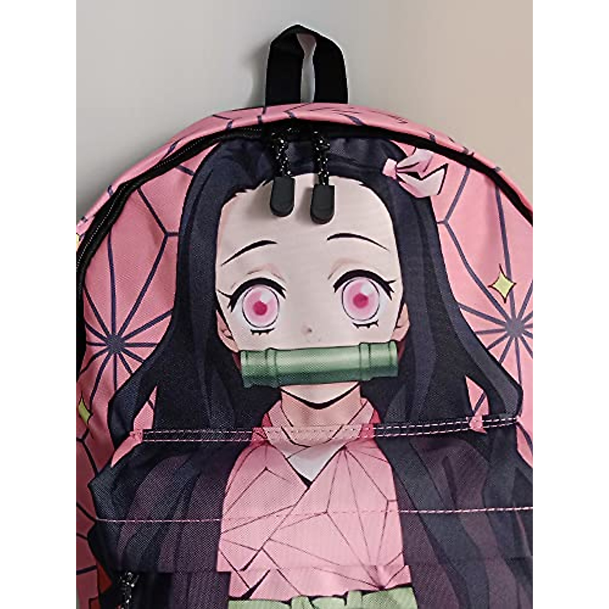 XIXISA Anime Nezuko Shinobu Kanroji Inosuke Cosplay School Backpack with Pencil Case Anime Backpacks for Teens