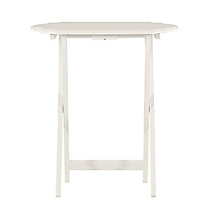 Linon White Folding Set of 2 Audra Snack Tray