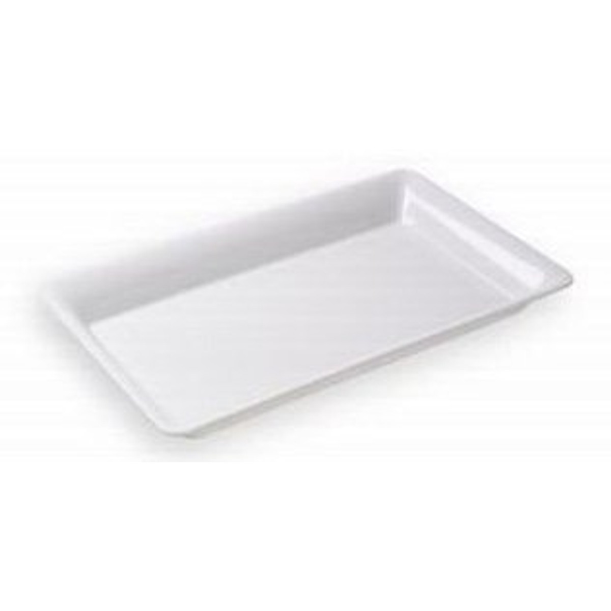White Plastic Serving Tray, Rectangular 18" x 12"