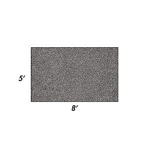 tchdio Grey Shag Rug - High Pile Area Rug for Bedroom & Sound Absorption - Soft & Thick Grey Area Rug 5x8 Feet - Solid Shag Carpet & Gray Rug 5x8