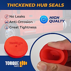 4 Pack of TORQUE Hubcap 3434009 Aluminum Hub Cap for Trailer Axle (Replaces Stemco 343-4009, 3434009, SKF 1643, 1743, 1843) (4 x TR3434009)