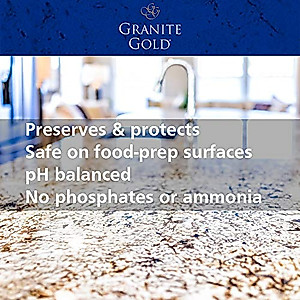 Granite Gold Daily Cleaner Streak-Free Cleaning for Granite, Marble, Travertine, Quartz, Natural Stone Countertops, and Floors, 24 Fluid Ounces, 1-Pack, Fl Oz ( Packaging may Vary )