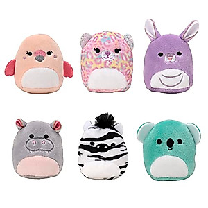 Squishville Mystery Mini-Squishmallows Plush - Wildlife Squad - Six 2-Inch Characters - Includes Michaela and Kiki Plus Four Mystery Figures - Irresistibly Soft, Colorful Plush