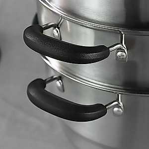 Beeiee Steamer pot for cooking,8.5 Quart,Vegetable steamer,Food steamer,Dumpling steamer,Veggie steamer,Seafood steamer,Fish steamer,Egg steamer,Bun steamer,Steamer cookware,Stainless steel