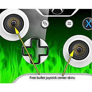 WraptorSkinz Decal Vinyl Skin Wrap compatible with XBOX One S / X Controller - Fire Green (CONTROLLER NOT INCLUDED)
