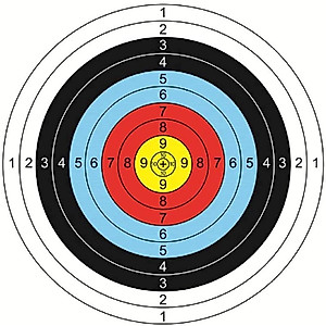 SDCYOW 35 Pcs Archery Targets Paper Arrow Targets for Air-Soft, BB Guns, Air Rifles Shooting Accessories, 15.7x15.7inch, 10-Ring Paper Target Face