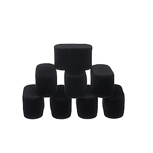Set of 8 Black Velvet Watch Bracelet Pillows for Case Box Display Stand