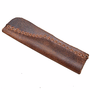 Hide & Drink, Set of 6 Pencil Caps, Pencil Lead Protectors, Classy Covers, Office Essentials, Accessories, Full Grain Leather, Handmade, Bourbon Brown