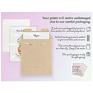 Kitchen Wall Art - Herbs Prints in Pots (Set of 7) - Farmhouse Decor - Unframed Botanical Prints (5x7)