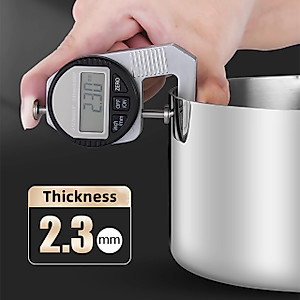 KANGXW 316L Stainless Steel Saucepans, 1.0 Quart Pan, With Pour Spout and Filter Glass Lid, Boiling Milk Pots, Sauce, Gravy, Butter Melting Pot(1.0qt)