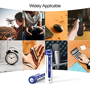 XTAR AAA Battery 1.5V AAA Lithium ion Batteries 1200mWh High Capacity, Quick Charge AAA Rechargeable Batteries 4 Packs with Battery Case (4 * 1.5V 1200mWh Batteries)