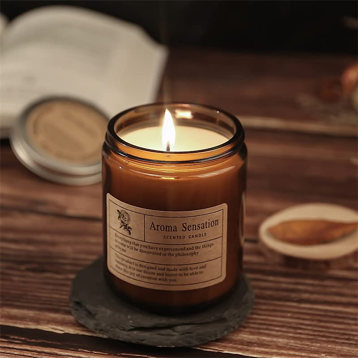 BSitVoik Candles for Home Scented Aromatherapy Candle 7 OZ Long Burning Jar Soy Wax Candles for Valentine Birthday Monday's Day (Lavender)