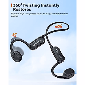 Bone Conduction Headphones, Open Ear Bluetooth Earbuds with Mic, Sweatproof Wireless Bone Conducting Headset, Inductivv Earphones with microphone for Running, Cycling, Gym, Hiking, Driving and Sports