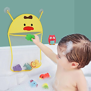 KIMSTONE 13 Pieces Baby Bath Toys with 1 pcs Bath Toy Storage & Organizer Bag for Tub Fishing Game and Pool Toys for Toddlers 1-3
