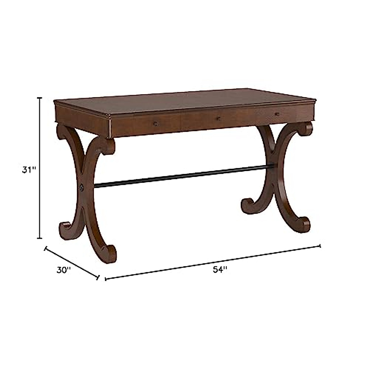 Liberty Furniture Industries Brookview Writing Desk, W54 x D30 x H31, Cherry