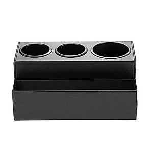 JackCubeDesign Hair Dryer Holder Hair Styling Product Care Tool Organizer Bath Supplies Accessories Tray Stand Storage Bathroom Vanity Countertop with 3 Holes(Black) – :MK154C