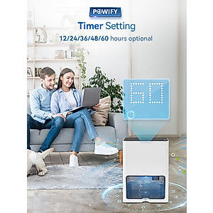 118 OZ Dehumidifier for Home, Quiet Small Dehumidifiers (800 sq.ft), 2 Working Modes,Timing Setting, Auto Shut Off, 5 Colors LED Light Dehumidifier for Basement Bedroom Bathroom