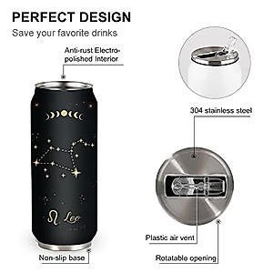 lqowaqz Leo Constellation Tumbler Birthday Gifts For Men Women Zodiac Insulated Mug Gifts Coffee Sublimation Mugs Car Cup 17 OZ