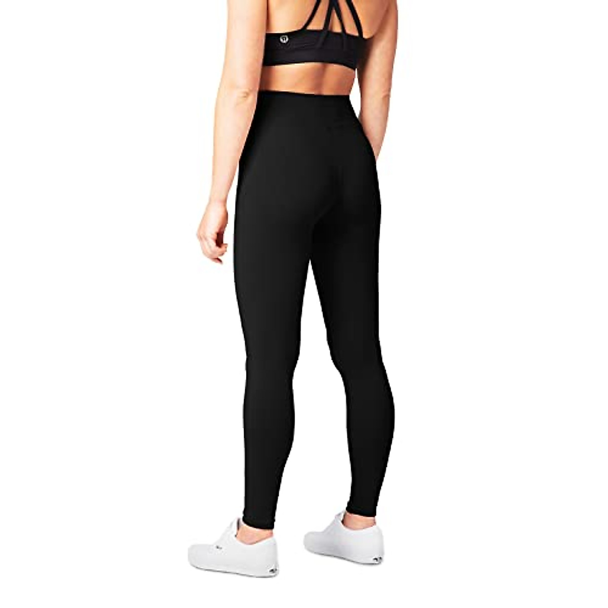 SATINA High Waisted Leggings for Women - Workout Leggings for Regular & Plus Size Women - Black Leggings Women - Yoga Leggings for Women | 3 Inch Waistband (One Size, Black)