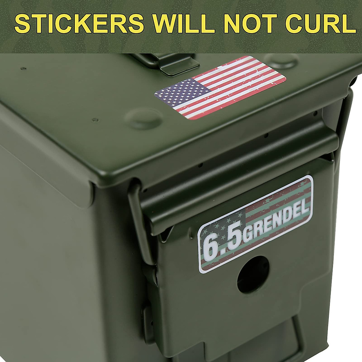 Aolamegs Ammo Can Vinyl Sticker Set Decal Label for Cans Cases Boxes .22 .223 .308 9MM .380 .45 5.56 7.62 12GA 300BLK (Choose Your Version）Black (80 Pack/16 Varieties (3 PCS USA FLAG STICKERS))